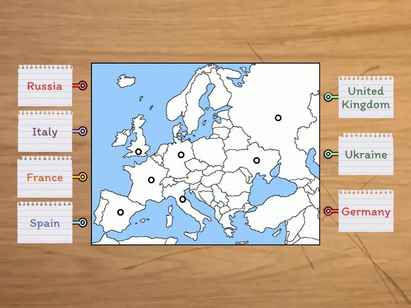 Europe Countries Labeling - Labelled diagram
