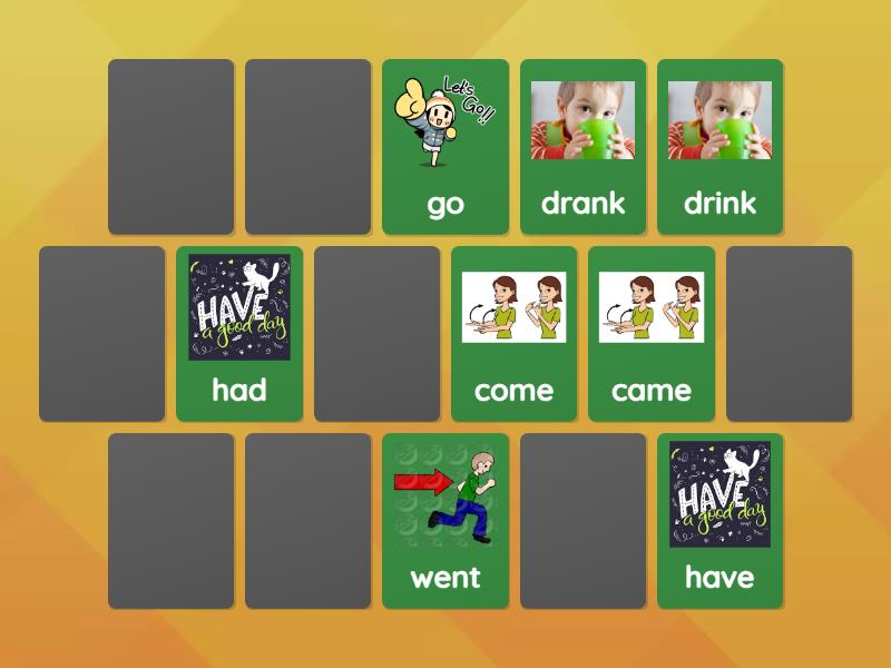 Go getter 2 6.3 Irregular verbs - Matching pairs