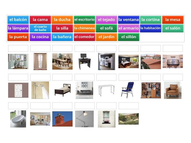 Vocabulario CASA - Match up
