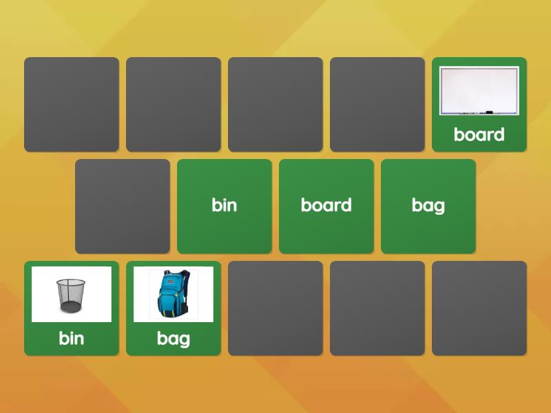 PE Classroom Objects - Find the pairs - Matching pairs
