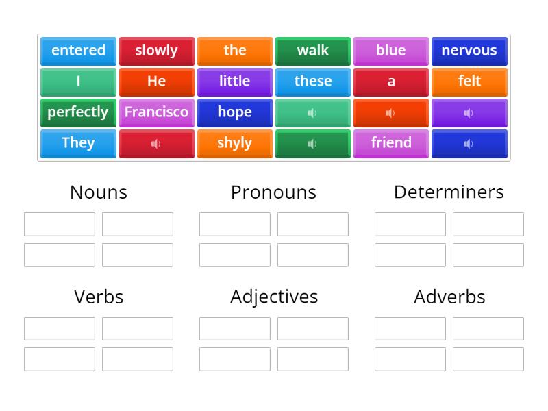 Word types - Group sort