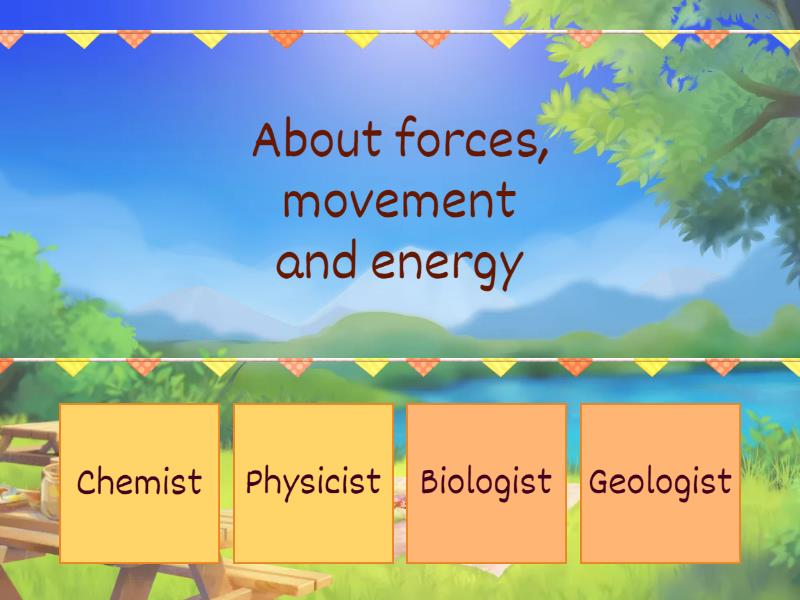 What things do scientists study? - Find the match