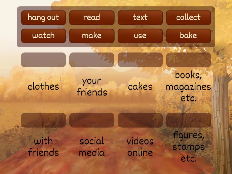 2A Activities (collocations) - Match up