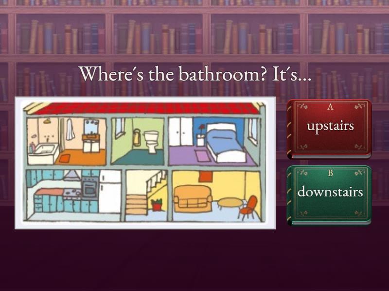 Upstairs/ downstairs/ above/ below - Quiz