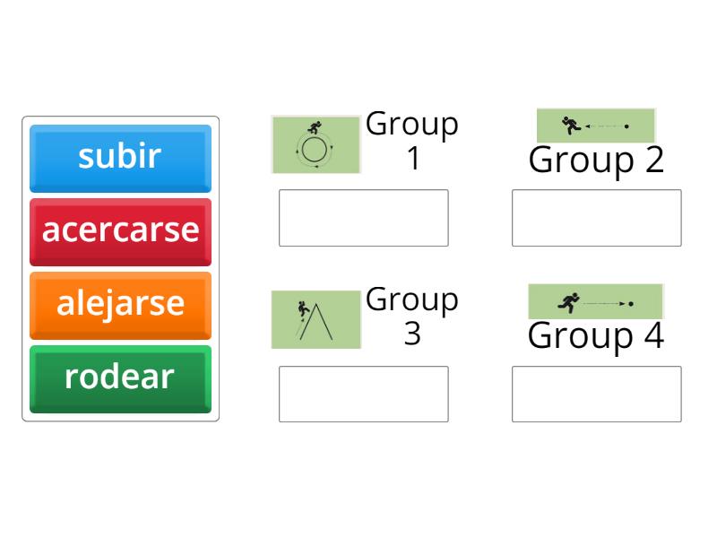 Relaciona los verbos con su dibujo - Group sort