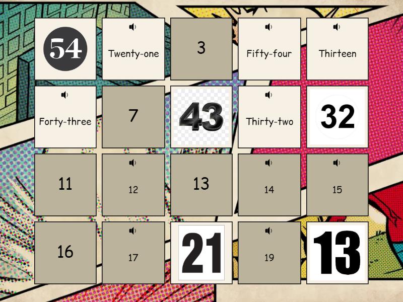 MATHS. Numbers Reading numbers 1 - 99 - Matching pairs