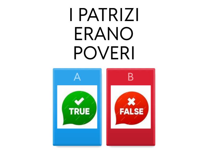Patrizi e plebei - Quiz