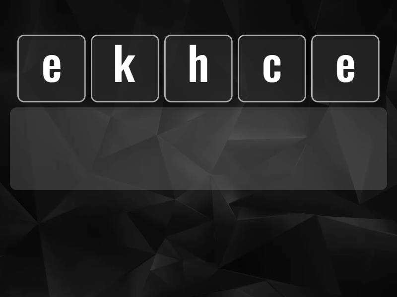 Body Parts - Anagrama