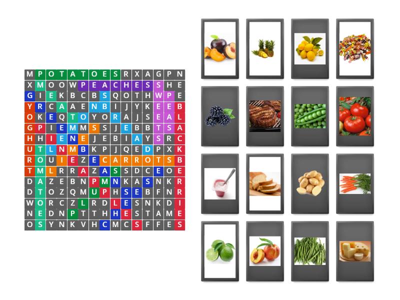 gmf 2 unit 2 food all - Wordsearch