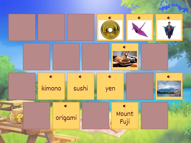 Around the World. Japan - Matching pairs