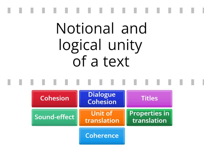 Unit of translation - Find the match
