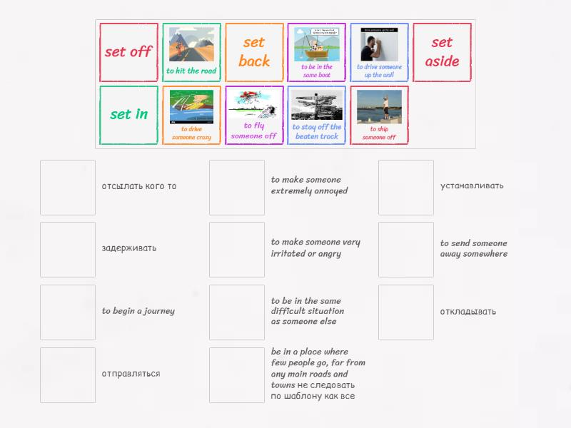 travel idioms - Match up