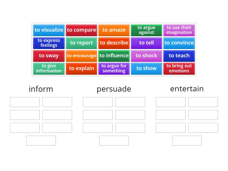 author's purpose - Group sort