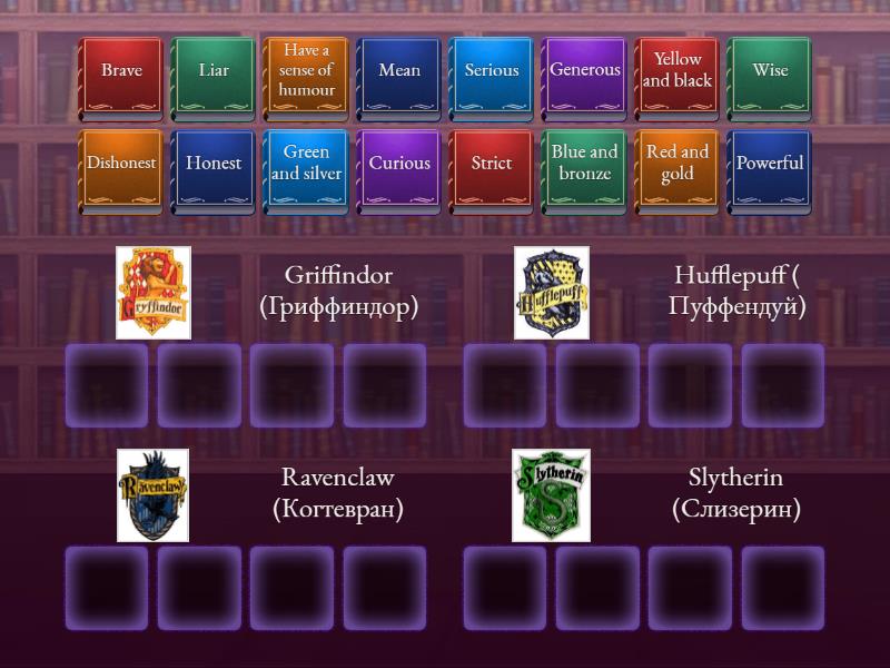 я The sorting hat (Hogwarts houses) - Group sort