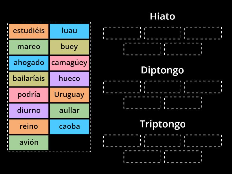 Secuencias vocálicas - Group sort