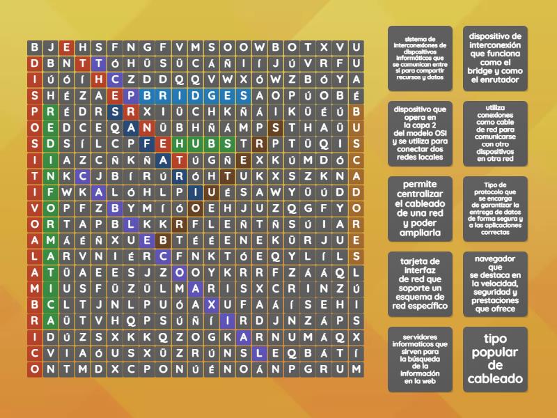 CONCEPTOS BÁSICOS DEL INTERNET -VALENTINA CABRERA - Wordsearch