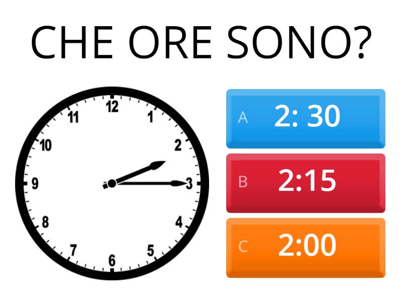 OROLOGIO: CHE ORE SONO ? - Quiz