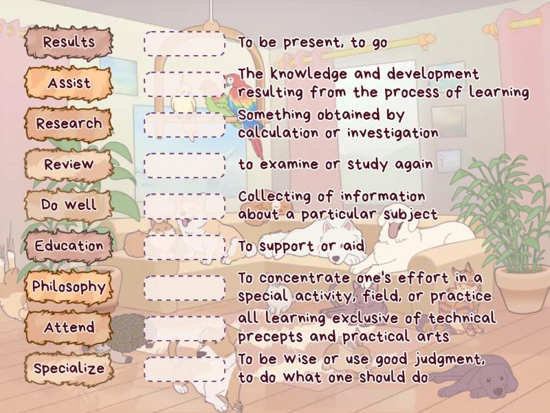 Level 8 Lesson 7.2 vocabulary - Match up