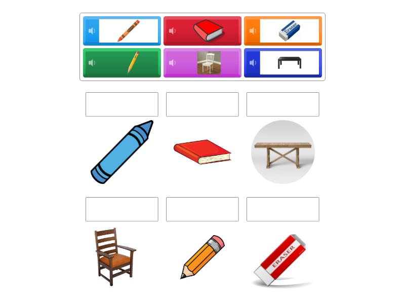 CLASSROOM OBJECTS - Match up