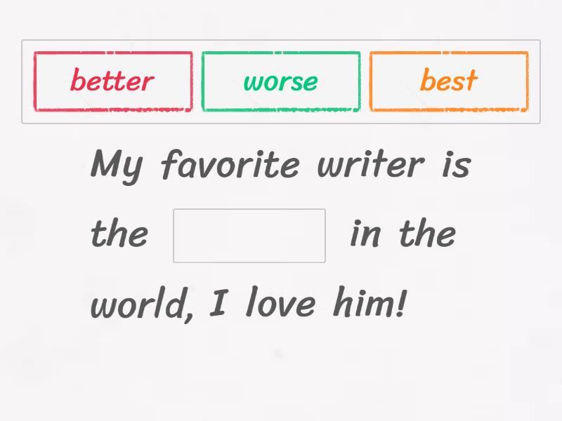 Adjectives - Missing word