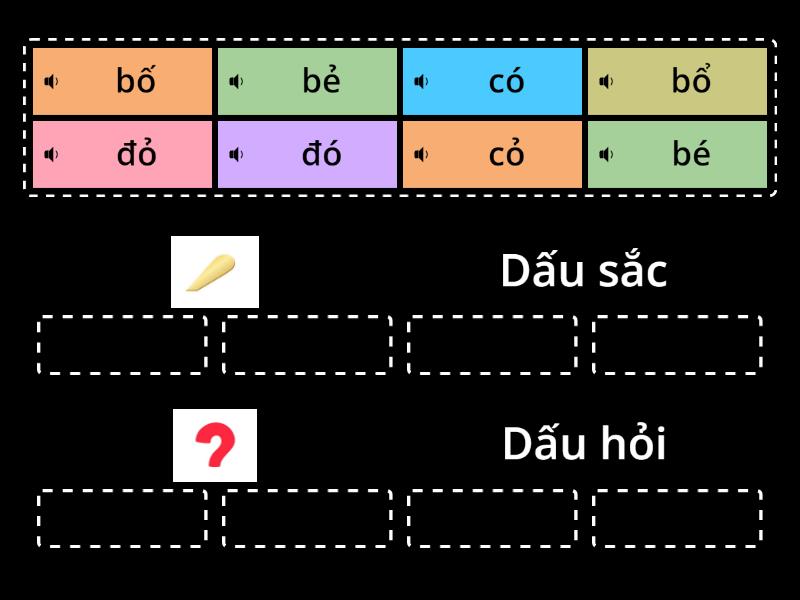 Bài 8 Dấu sắc dấu hỏi - Group sort