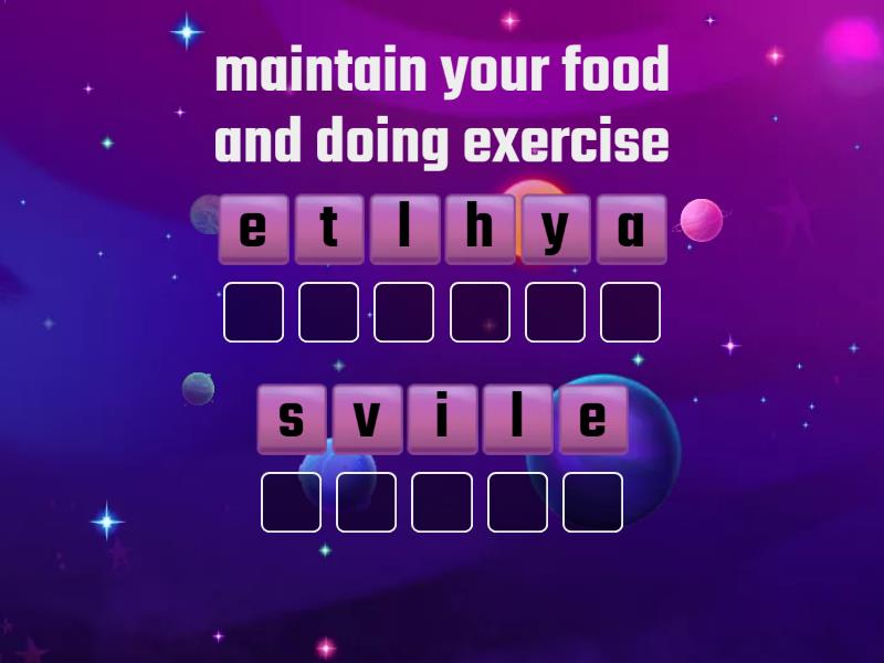 Health and well being - Anagram