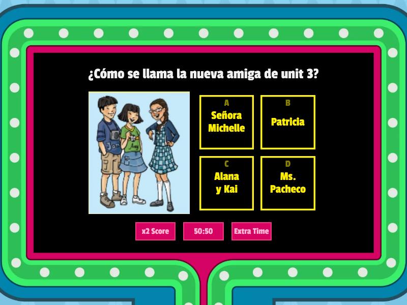VAMOS A APRENDER - UNIT 3 REVIEW: 4TH GRADE - Gameshow quiz