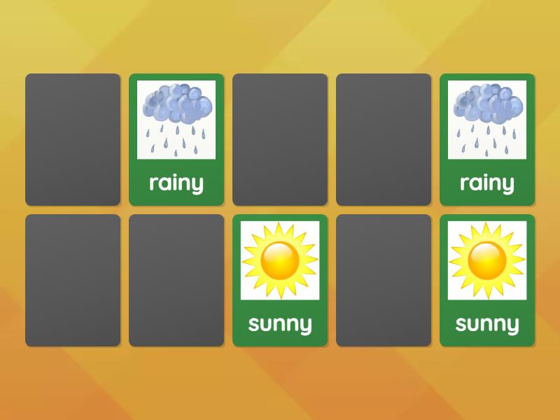 Weather Memory - Matching pairs