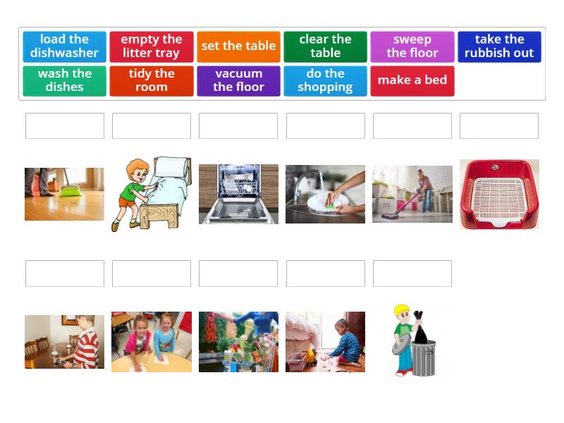 WW2 Unit 5. Housework - Match up