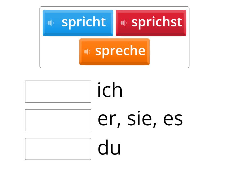 sprechen - Match up