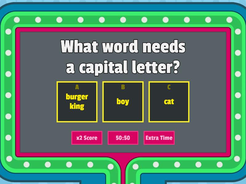 Capital Letters - Gameshow quiz