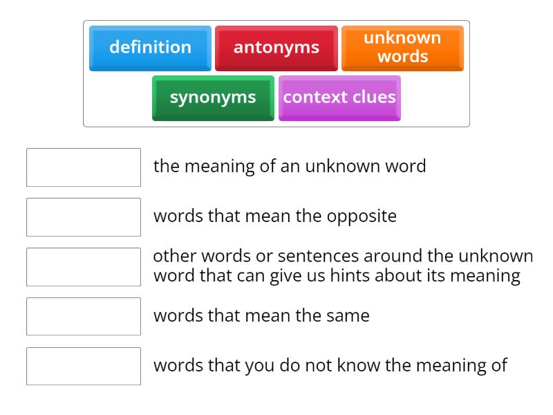 Understand Unknown Words - Une las parejas