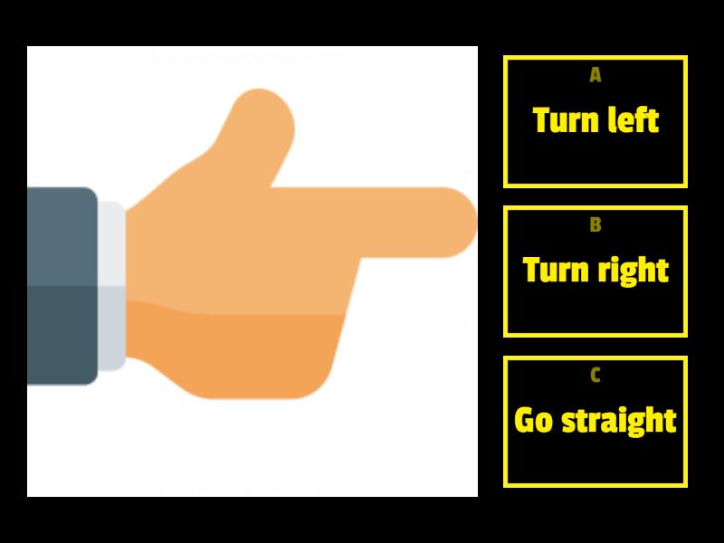 turn right/ left, go straight - Quiz