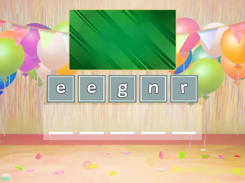 Write colors - Anagram