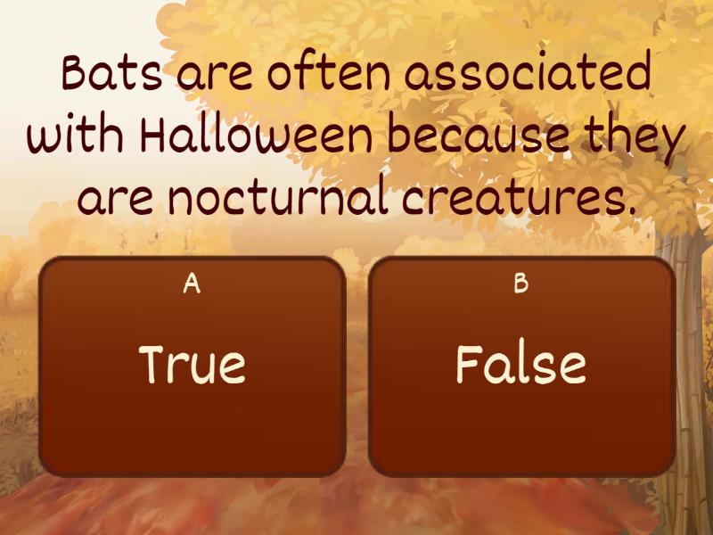 Halloween True or False Intermediate - Quiz