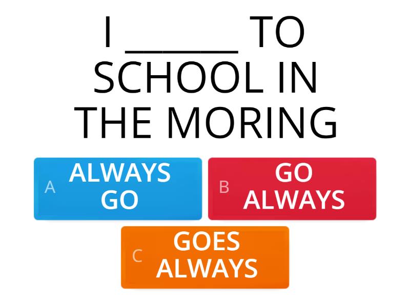 ADVERBS OF FREQUENCY & DAILY ROUTINE - PRESENT SIMPLE - Quiz