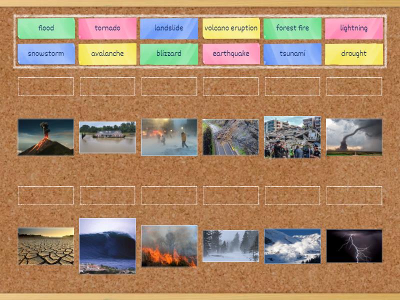 Pr5 Unit 4 Extreme weather vocabulary - Une las parejas