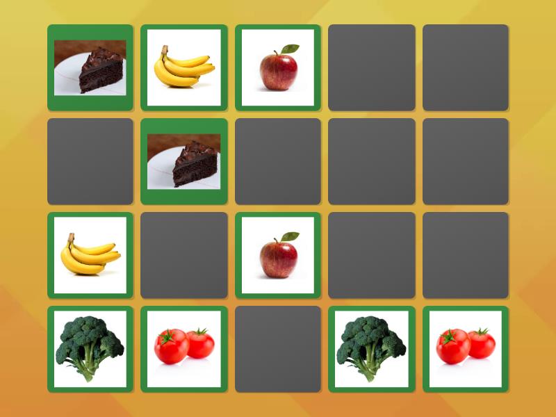 memorama de alimentos - Matching pairs