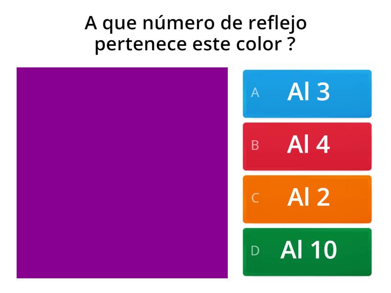 Cuestionario de repaso de examen de color - Quiz