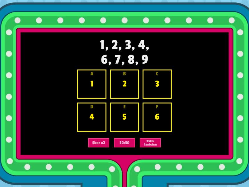 PRE-TEST ANGKA - Gameshow quiz