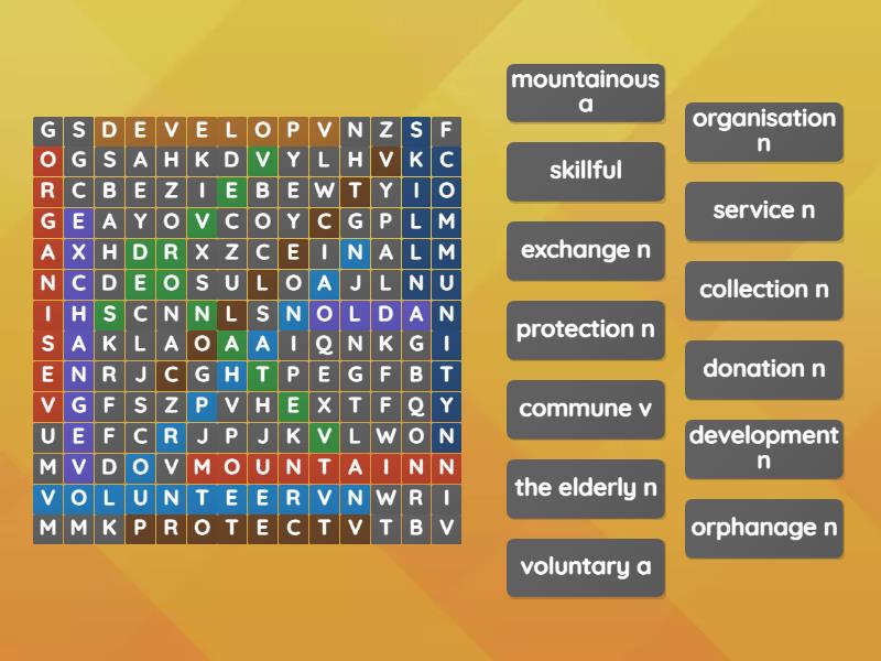 Unit 3: Wordform - Wordsearch