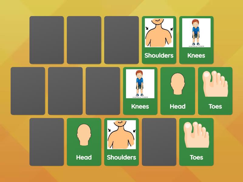 Body Parts_Memory - Matching pairs