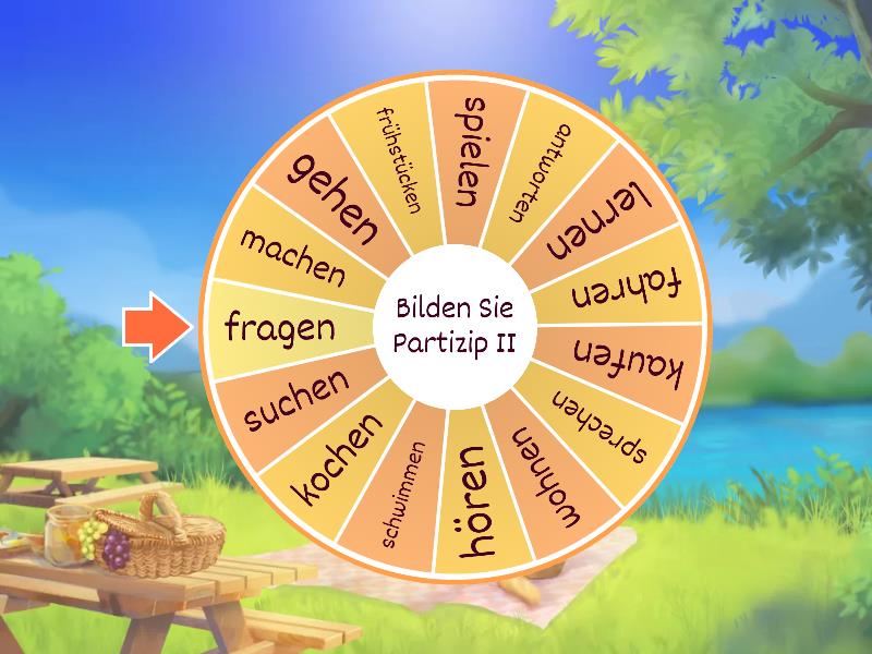 Bilden Sie Partizip II - Spin the wheel