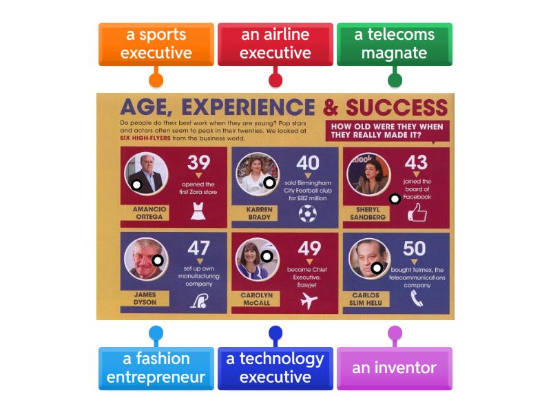 Age, experience and success - Labelled diagram