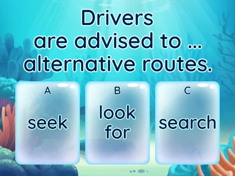 Confused words_nouns_ ЕГЭ (seek, look for, search) - Quiz