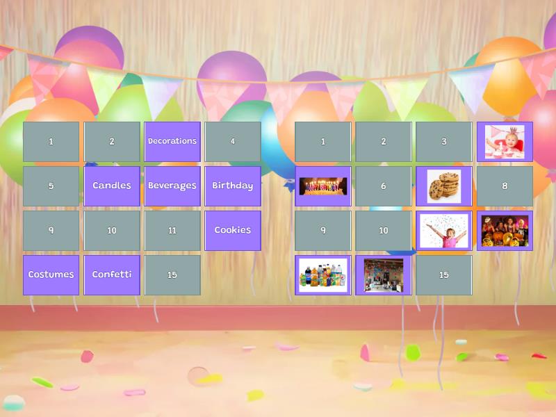 7th Grade Unit 6.02 - Celebrations - Matching pairs