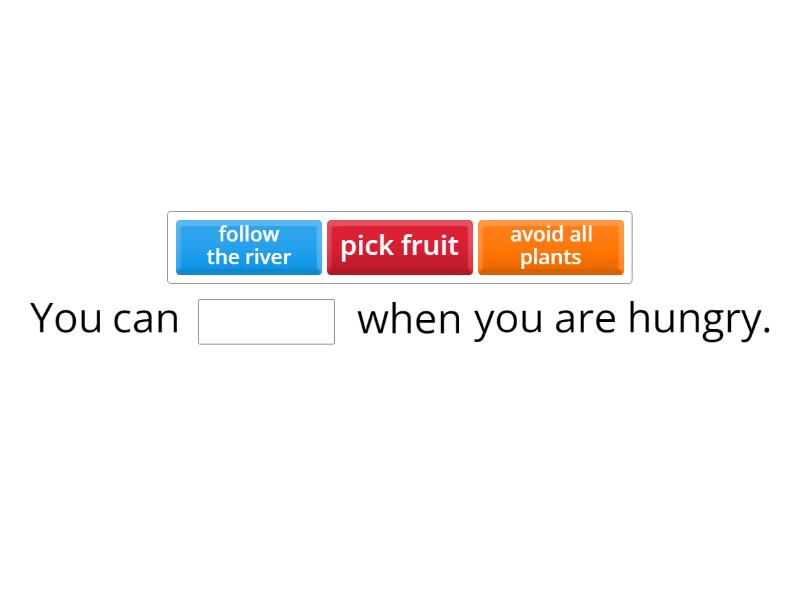 Survival Verbs - Complete the sentence