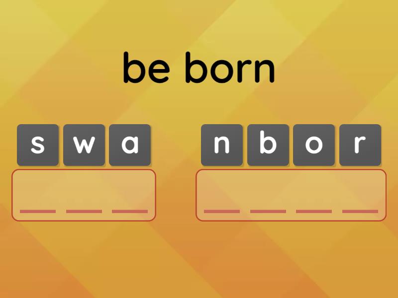 Verbs to talk about people's lives (On the pulse 3 - U3) - Anagram