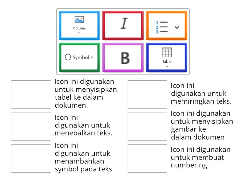 Menyesuaikan Deskripsi dengan Icon - Match up
