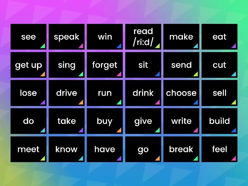 IRREGULAR VERBS - Flip tiles